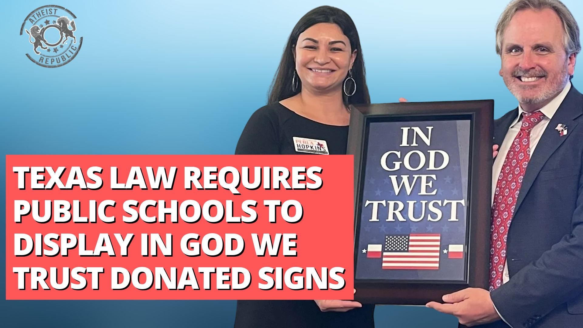 Texas Law Requires Public Schools to Display In God We Trust Donated Signs